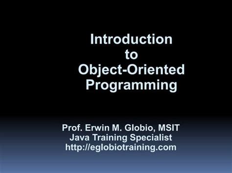Oops Concept In Java Object Oriented Programming In Java Pptx