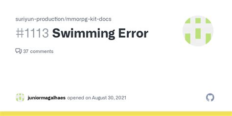 Swimming Error · Issue 1113 · Suriyun Productionmmorpg Kit Docs · Github