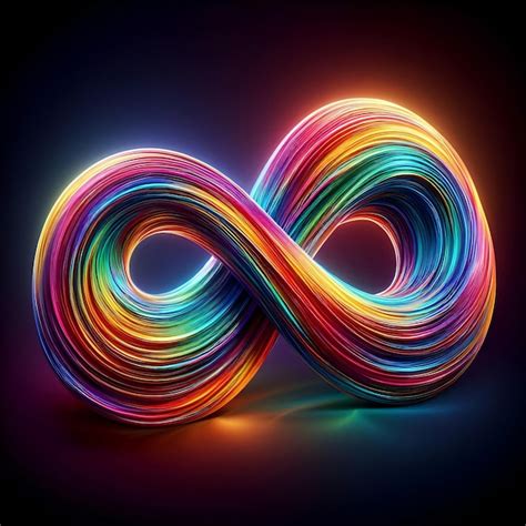 Abstract Rainbow Infinity Sign And Happy Friendship Day And The Symbol