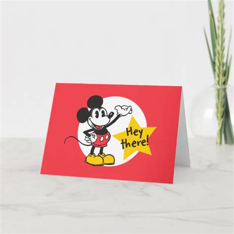 Mickey Mouse Hey There Card Zazzle