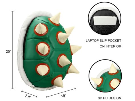 Bioworld Super Mario Bros Bowser Adult Green Turtle Shell