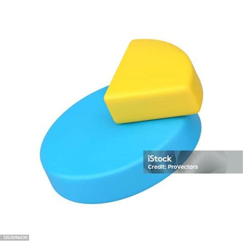 파란색 노란색 차트 파이 3d 등색 아이콘 벡터 일러스트레이션 배지 인포그래픽 분석 평가 3차원 형태에 대한 스톡 벡터 아트 및 기타 이미지 3차원 형태 차트 대시