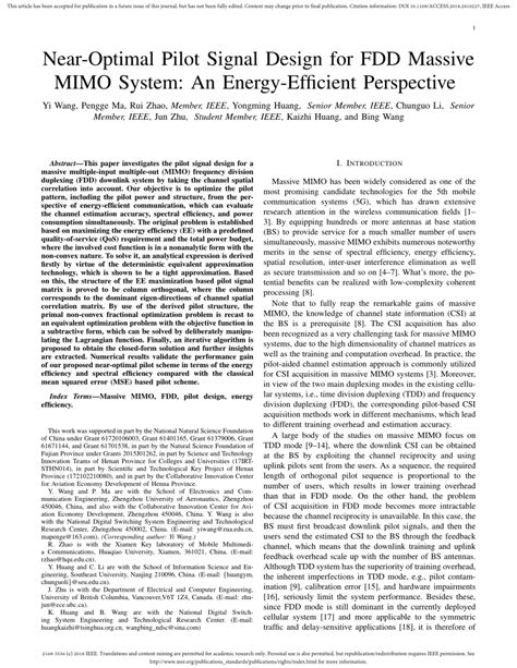 Pdf Near Optimal Pilot Signal Design For Fdd Massive Mimo System An