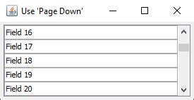 Java How Do I Scroll A JPanel With Keyboard While Other Components
