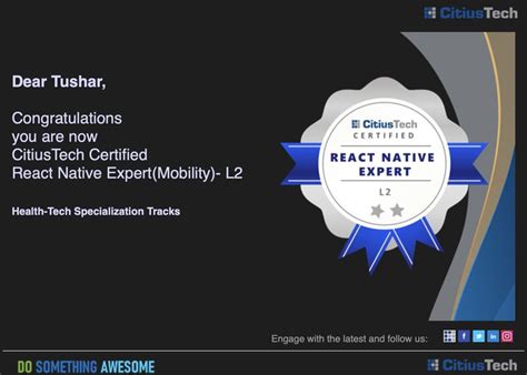 Tushar Salvi On Linkedin Reactnative Citiustech Mobiledevelopment