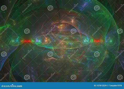 Fractal Curve Effect Backdrop Space Shiny Technology Luminous Illustration Creative Stock