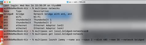 Multipass装ubuntu并且设置桥接网络 M1 Macbook Air Multipass 配置两台机器的免密 Csdn博客
