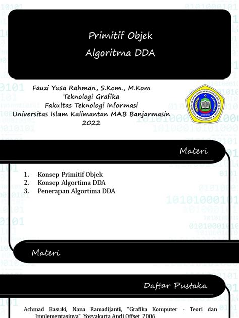 Tg 09 Primitif Objek Algoritma Dda Pdf Tg 09 Primitif Objek Algoritma Dda Pdf