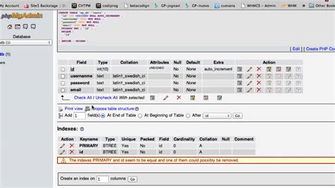 Php User Loginregister Site Pt 1 Creating The Mysql Database Youtube