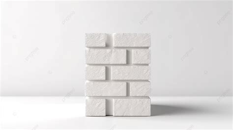 White Brick Wall Canvas A Blank Slate For Your Design Exquisite 3d Rendered Template Background