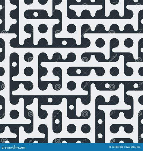 Truchet Random Pattern Generative Tile Art Background Illustration Stock Vector Illustration