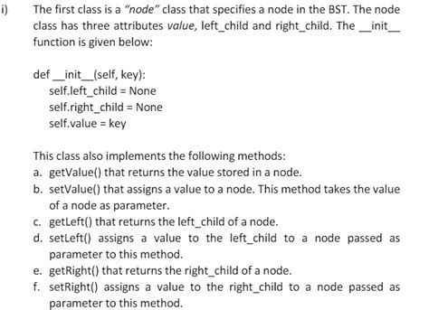 Solved Please Help Me Create A Binary Search Tree In PYTHON Chegg