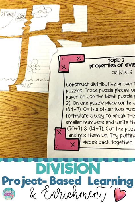 Math Enrichment And Project Based Learning Task Cards For Properties Of Division