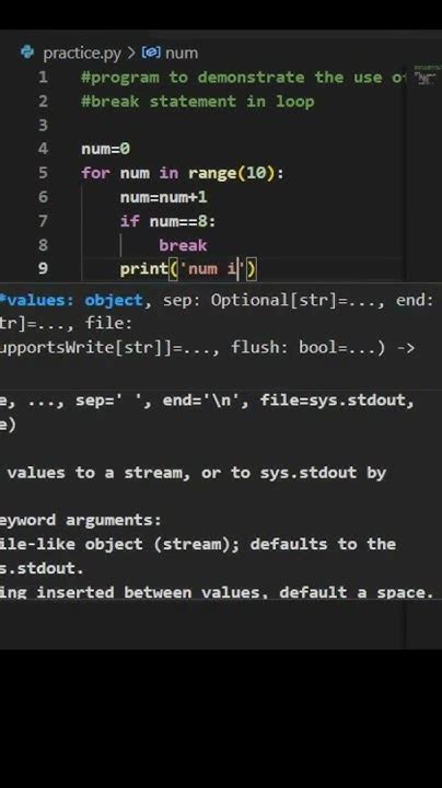 Break Statement In The Loop Python Pythonprogramming Pythonforbeginners Pythoncode Youtube