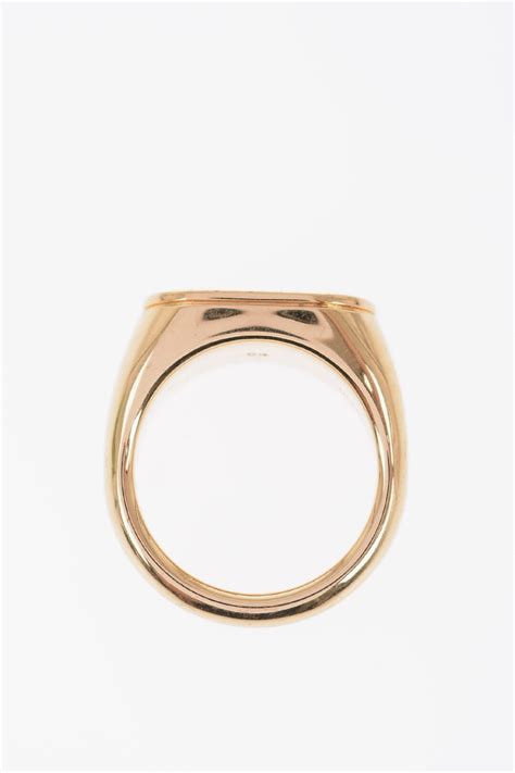 Celine Golden Effect Signet Ring Women Glamood Outlet