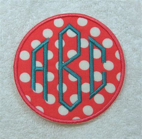 Monogrammed Iron Or Sew On Patch Sew On Patches Etsy Diamond Monogram