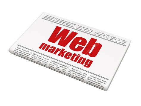 Web Development Concept Newspaper Headline Web Marketing Hypertext