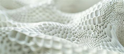 3d Printed Parametric Structure Close Up Detail Of Architectural White