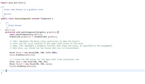 Solved Import Javaawtcolor Public Class House Private