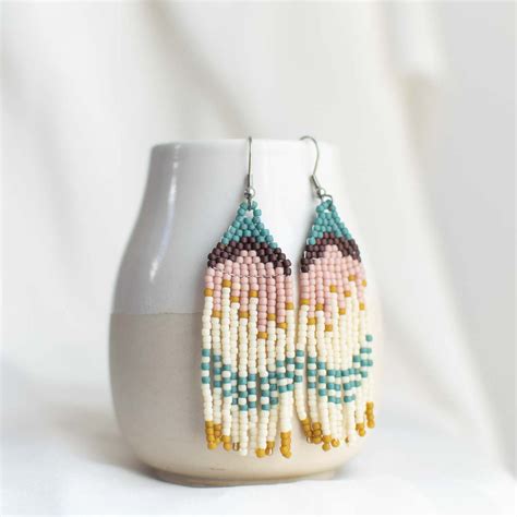 Beaded Fringe Earrings In Neutral Fair Simple