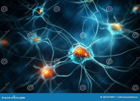Neuron Cells Neural Network Under Microscope Neuro Research Science Brain Signal Information