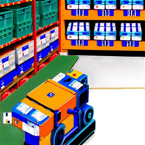 Download Automated Picking Robots In Warehouse Png Snn5