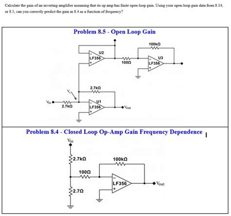 Solved Calculate The Gain Of An Inverting Amplifier Assuming Chegg