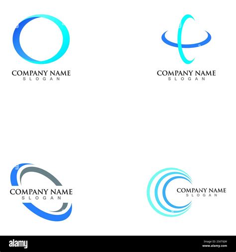 Blue Circle Ellipse Logo Design Stock Vector Image And Art Alamy