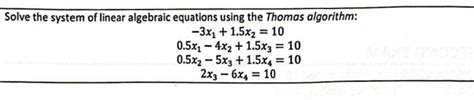 Solved The Algorithm For Lu Decomposition Of A Tri Banded