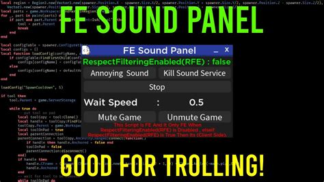 Roblox Fe Sound Panel Script 😈 Roblox Script Exploit Arceusx Youtube