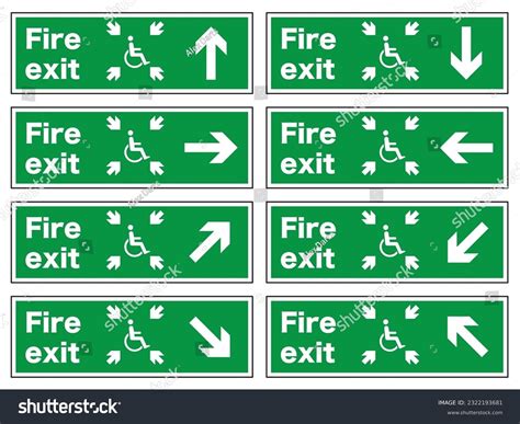 Emergency Exit Door Sign Person Disability Stock Vector Royalty Free 2322193681 Shutterstock
