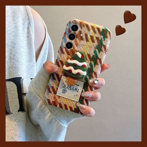 별하케이스 ️가을 겨울 케이스 ️ 플러 크리스마스 트리 연말 뽀글이 핸드 스트랩 케이스 갤럭시 노트10 노트20 S20 S21 S22 S23 S24 플러스 울트라