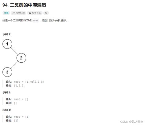 94 二叉树的中序遍历 递归 迭代 CSDN博客