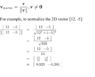 Normalizing Vectors