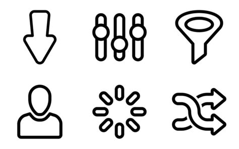user interface 2 icon pack outline 40 svg icons
