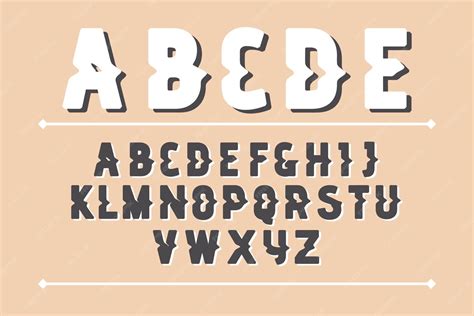 손으로 그린 굵은 글꼴 템플릿 무료 벡터