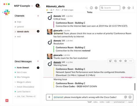 Shared Alerts Domotz