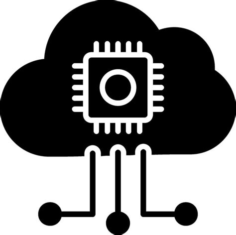 Cloud Computing Glyph Icon 43318742 Vector Art At Vecteezy