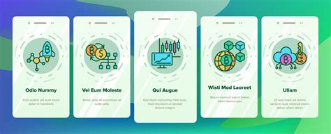 Blockchain Technology Cryptocurrency Vector Onboarding Mobile App Page