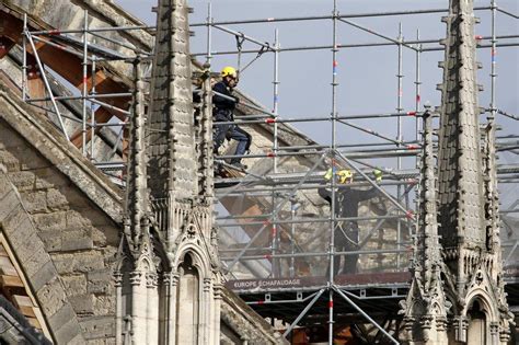 Notre Dame Paris Cathedral Restoration Work Continues Bbc News