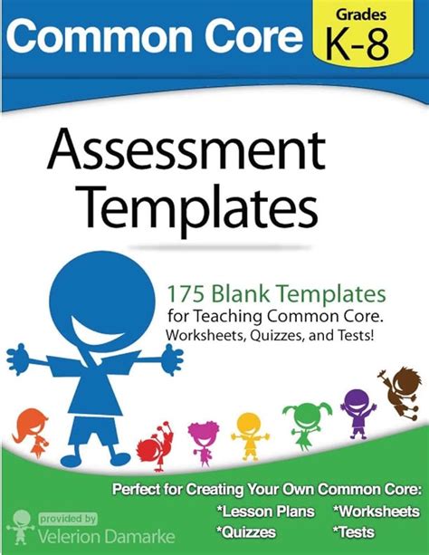 Common Core Assessment Templates Black And White Print Version K 8