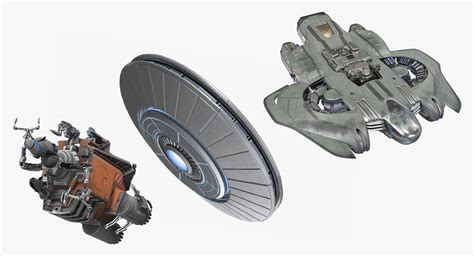 Sci Fi Spacecraft Rigged Collection 3d Model 179 Max Free3d