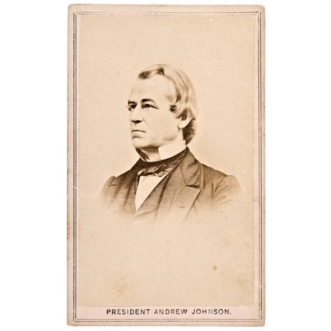 Cdv Photograph Impeached President Andrew Johnson