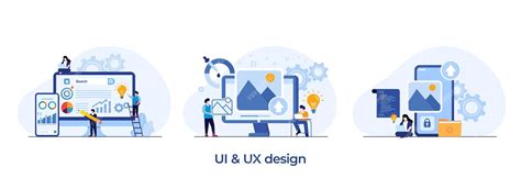 Premium Vector Web Design Ui Ux And Programmer With Computer Software