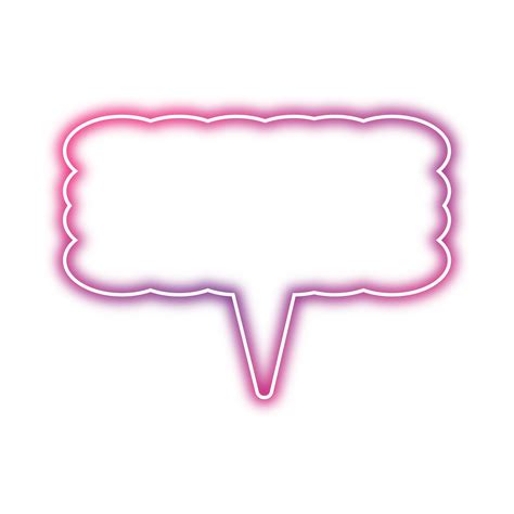 Neon Chat Bubble Png Glowing Speech Bubble On Transparent Background 31130175 PNG