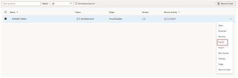 How To Export Bo Data And Visual Builder Cloud Service Vbcs
