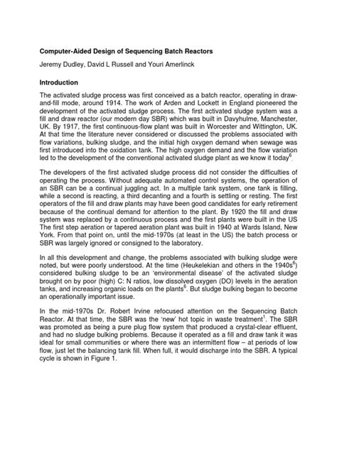 Sbr Design Pdf Sewage Treatment Environmental Engineering