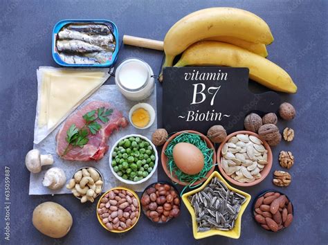 Healthy Food Rich In Vitamin B7 Biotin Natural Food Sources Of