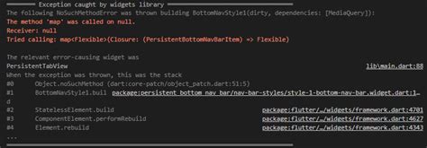 Android Flutter Something Is Wrong With Persistentbottomnavbar Package Stack Overflow