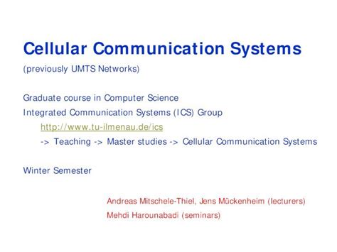Pdf Cellular Communication Systems€¦ · • Evolution Towards Lte And